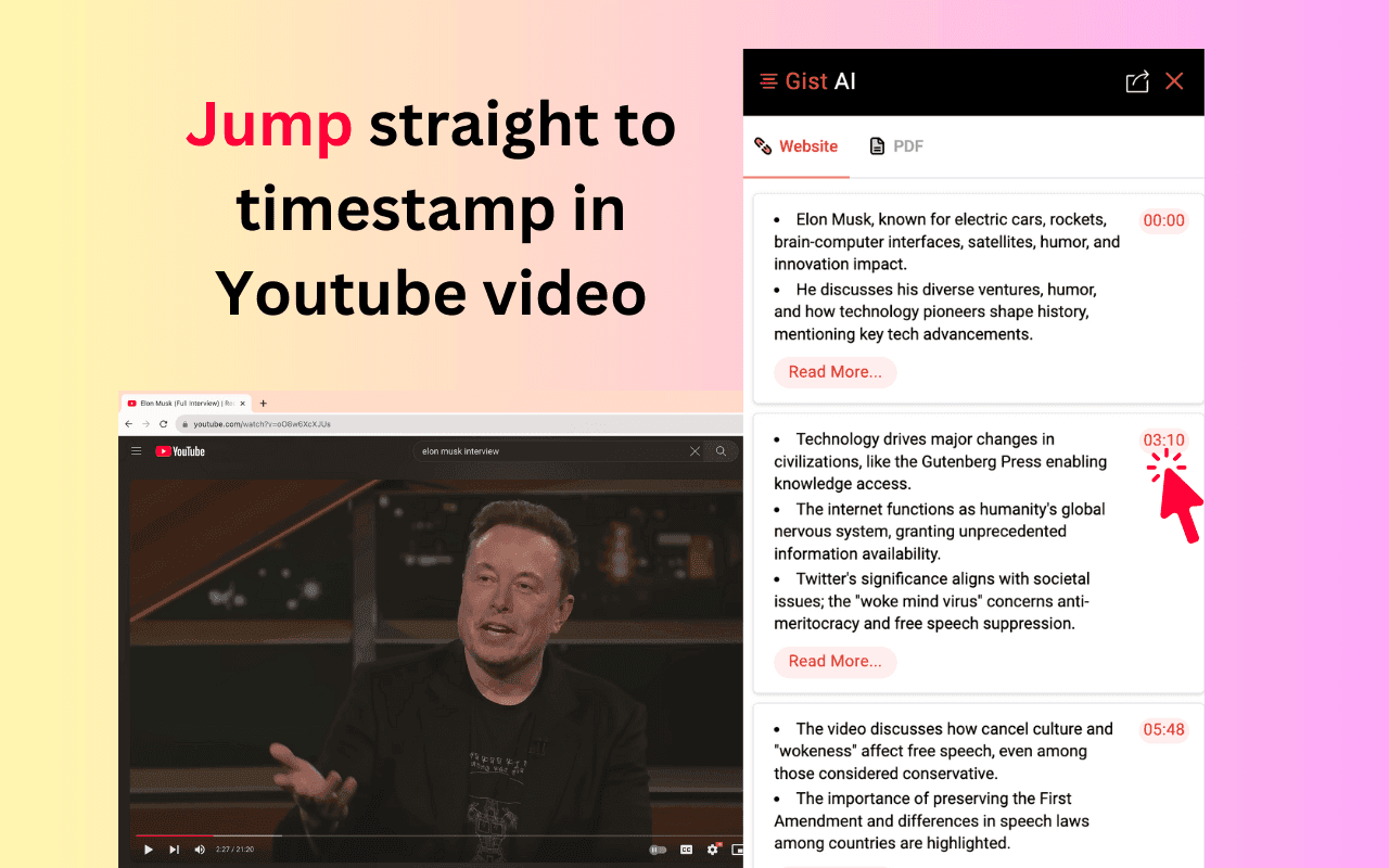 Gist AI - Free Web,YouTube,PDF Summarizer. Powered by ChatGPT.
